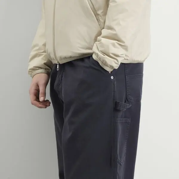 Moncler Gabardine Cotton Carpenter Trousers - Navy