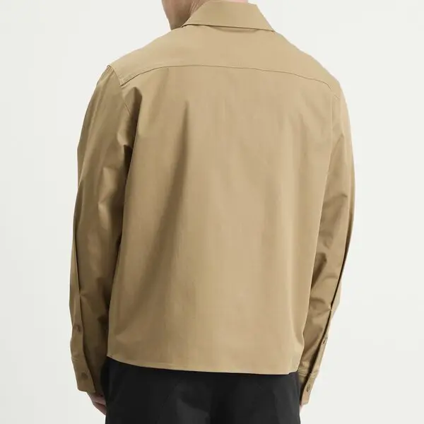 Moncler Gabardine Cotton Shirt Jacket - Beige