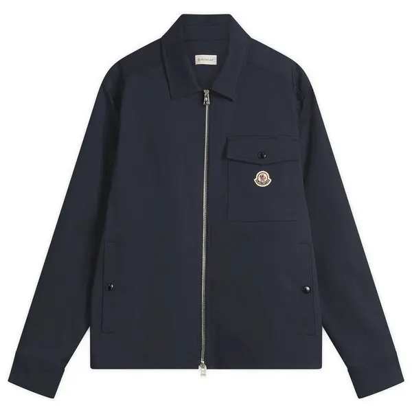 Moncler Gabardine Cotton Shirt Jacket - Navy