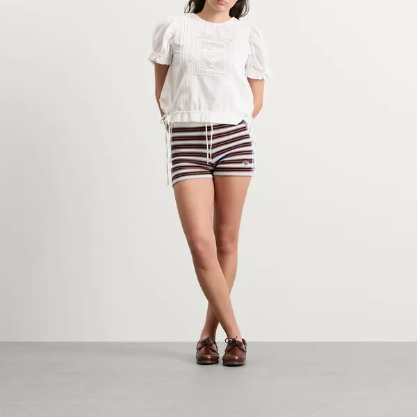 Adidas Striped Terry Mini Shorts