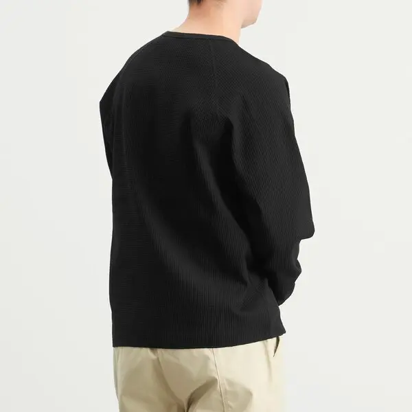 PURPLE MOUNTAIN OBSERVATORY Waffle Long Sleeve Pocket T-shirt