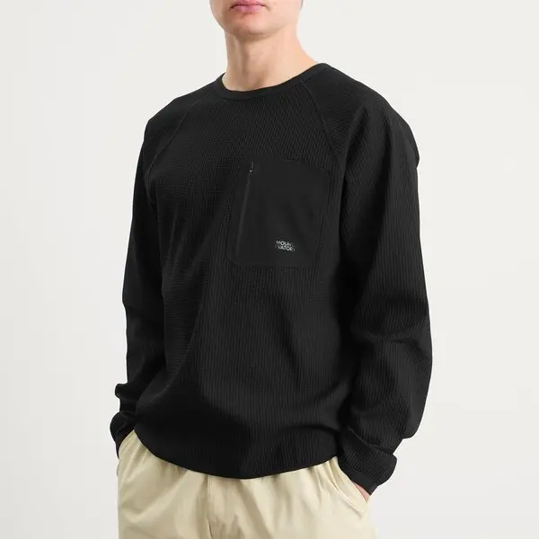 PURPLE MOUNTAIN OBSERVATORY Waffle Long Sleeve Pocket T-shirt