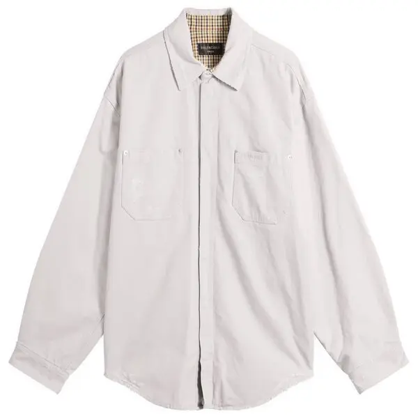 Balenciaga Heavy Cotton Workwear Overshirt - Light Grey
