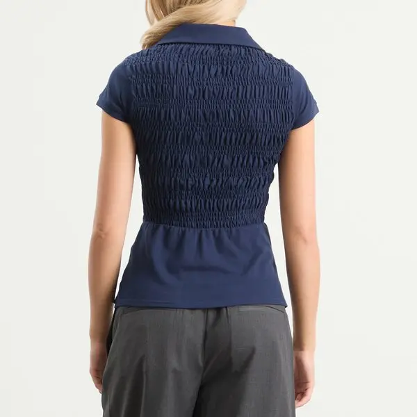 PEACHY DEN Ferdinand Polo Jersey Shirt - Midnight