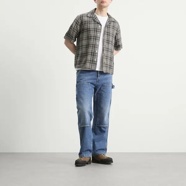 CORRIDOR Plaid Seersucker Short Sleeve Shirt