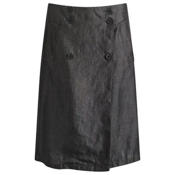 PEACHY DEN Estelle Midi Skirt - Greyscale