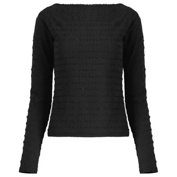 PEACHY DEN Cindy Long Sleeve Top - Black
