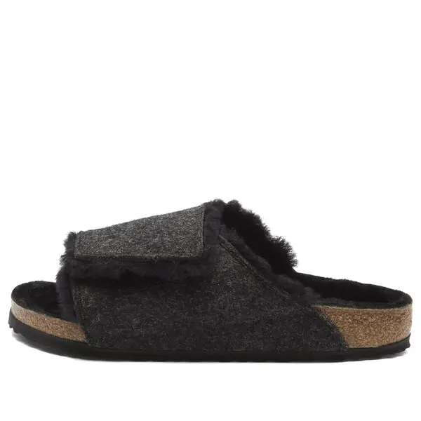BIRKENSTOCK Solana Felt Shearling - Anthracite