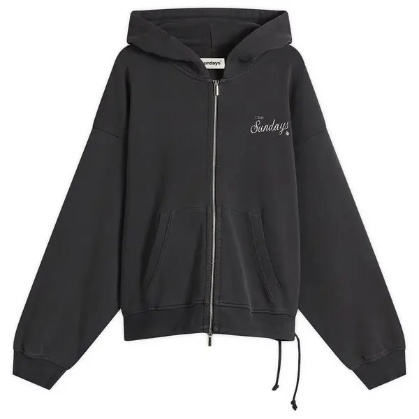 SNDYS. Zip Hoodie In | Size: | 100% Cotton | End Clothing - Black