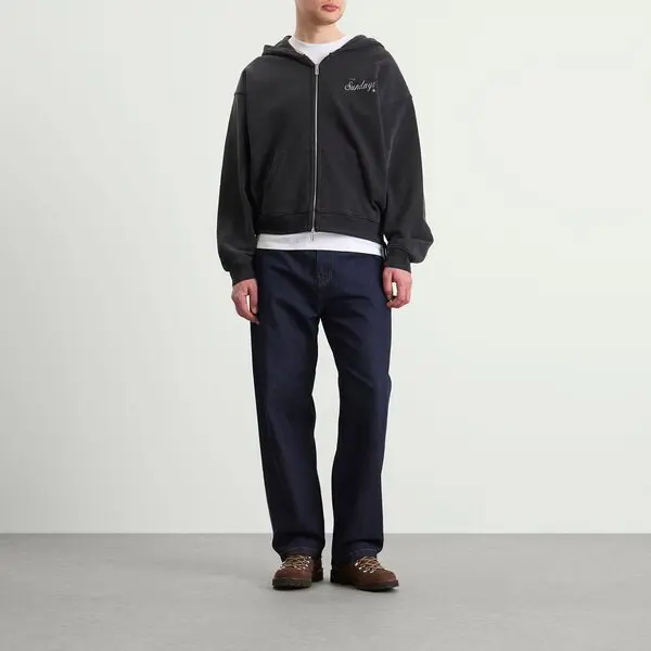 SNDYS. Zip Hoodie In | Size: | 100% Cotton | End Clothing - Black