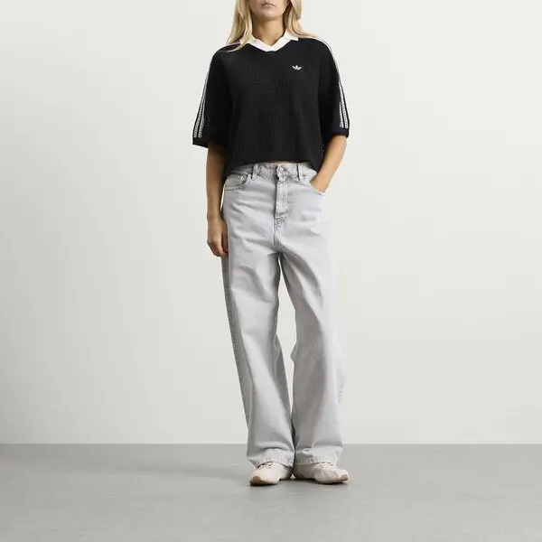 Adidas Crochet Polo Top
