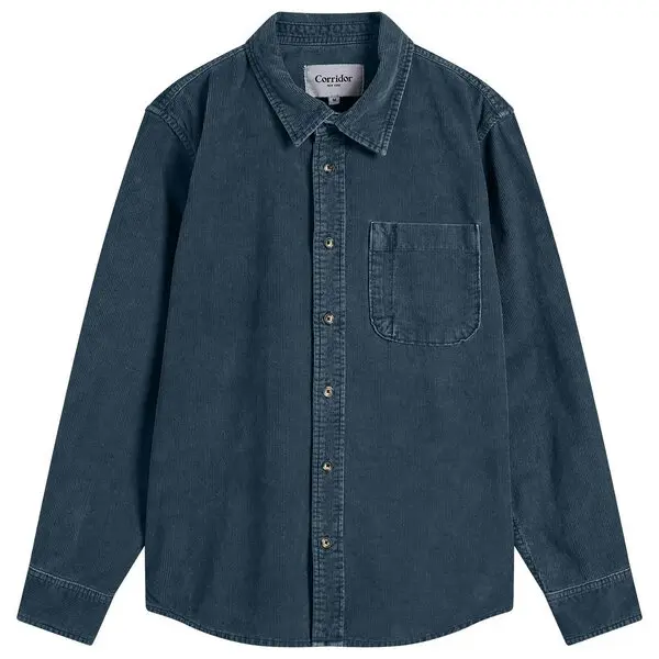CORRIDOR Cord Long Sleeve Shirt - Navy