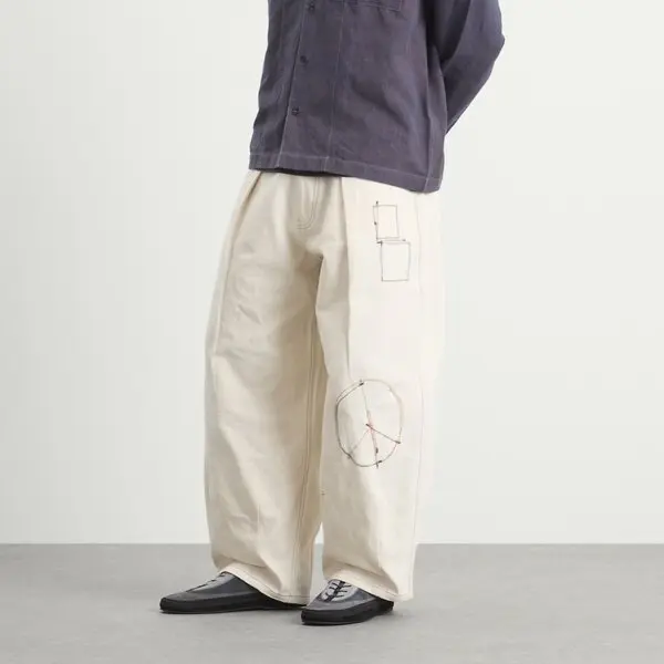 STORY MFG. Hand Appliqué Wide Leg Trousers