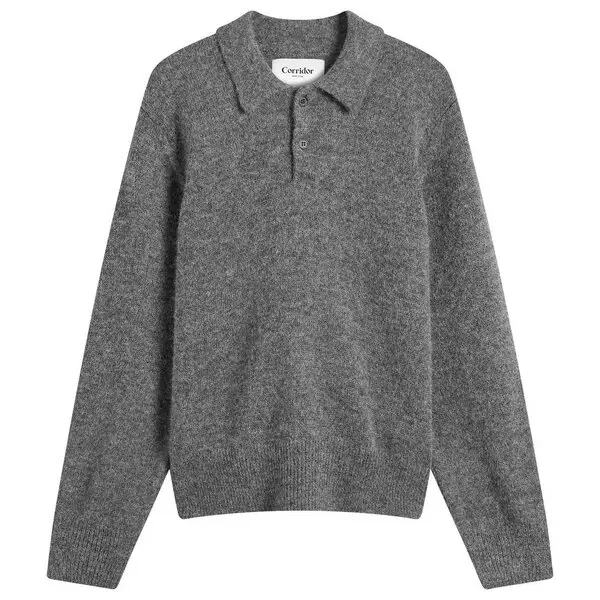 CORRIDOR Mohair Polo - Charcoal