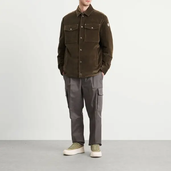Moncler Gaberdine Cotton Cargo Trousers