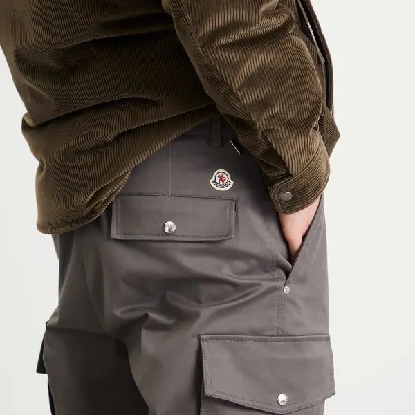 Moncler Gaberdine Cotton Cargo Trousers