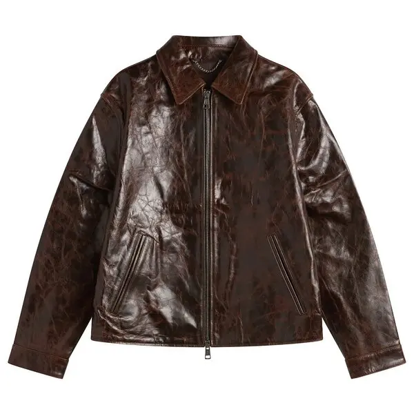 RONNING Leather Jacket - Brown