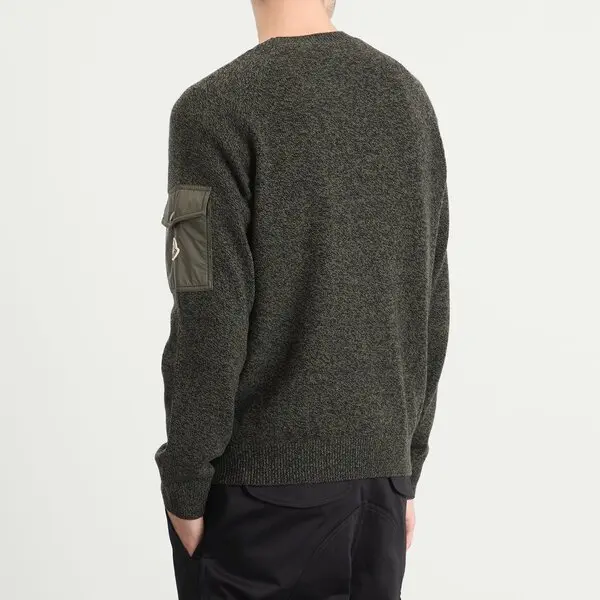 Moncler Wool Cashmere Mouline Crew Neck Jumper