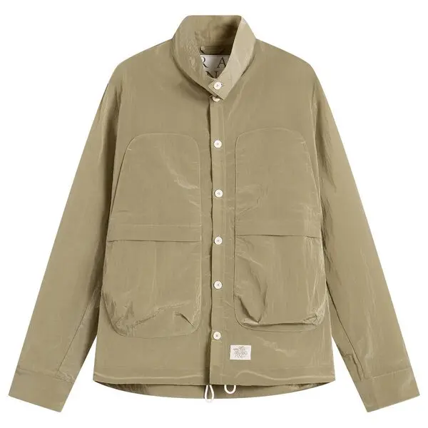 RANRA Epitome Shiny Nylon Overshirt - Green