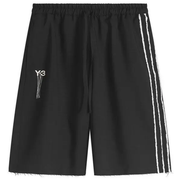 Y3 3-stripe Shorts - Black