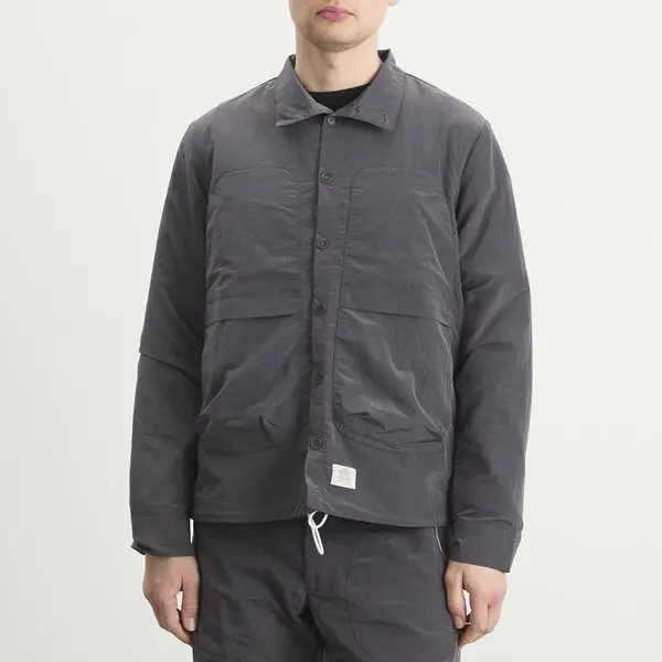 RANRA Epitome Shiny Nylon Overshirt - Peat