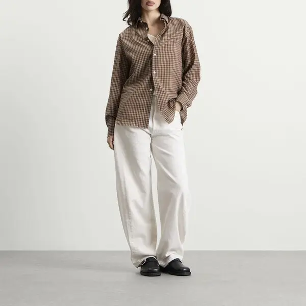 Auralee Airy Light Cotton Check Shirt