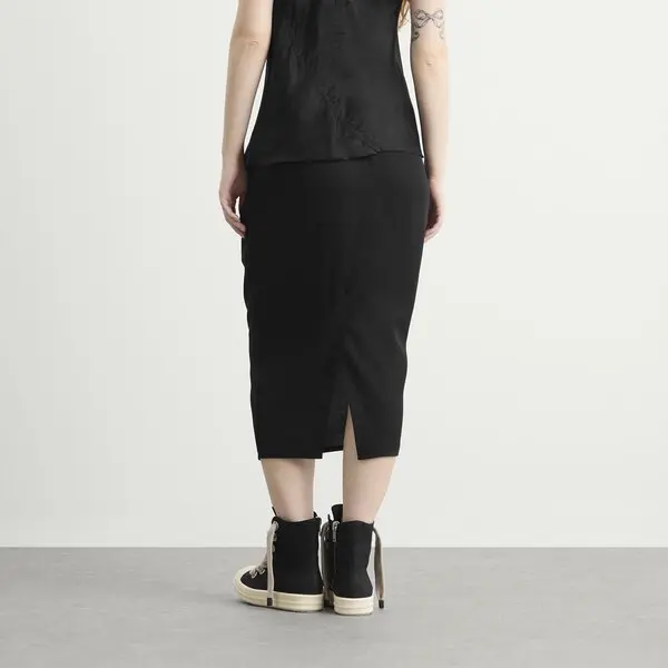 Rick Owens Zipped Short Pillar Skirt - Black