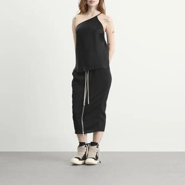 Rick Owens Zipped Short Pillar Skirt - Black