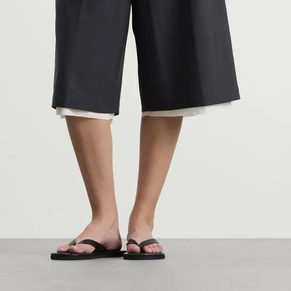 Auralee Soft Leather Flip-flops
