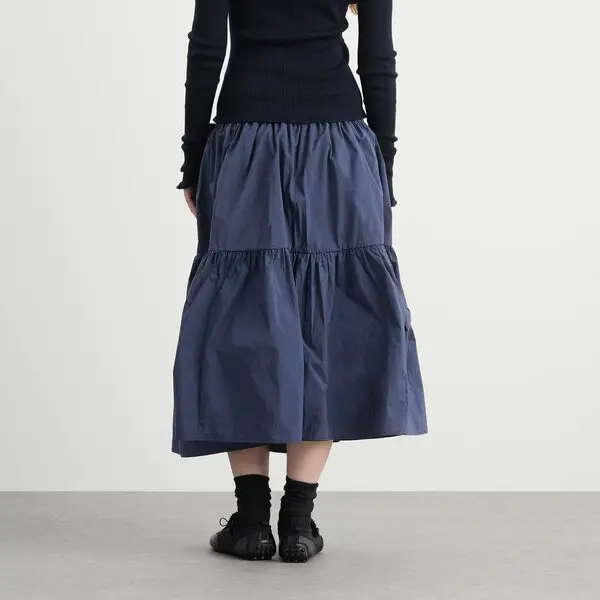 Cecilie Bahnsen Cai Ripstop Skirt - Navy