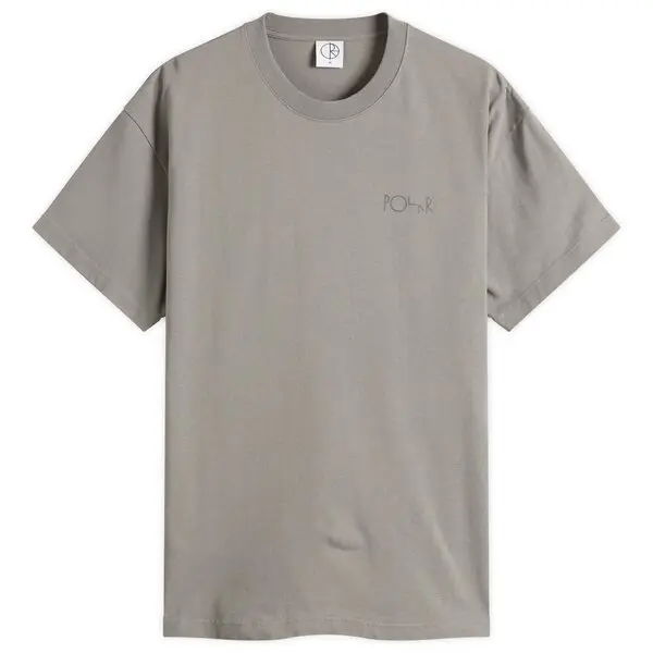 POLAR SKATE CO. Stroke Logo Contrast T-shirt - Grey