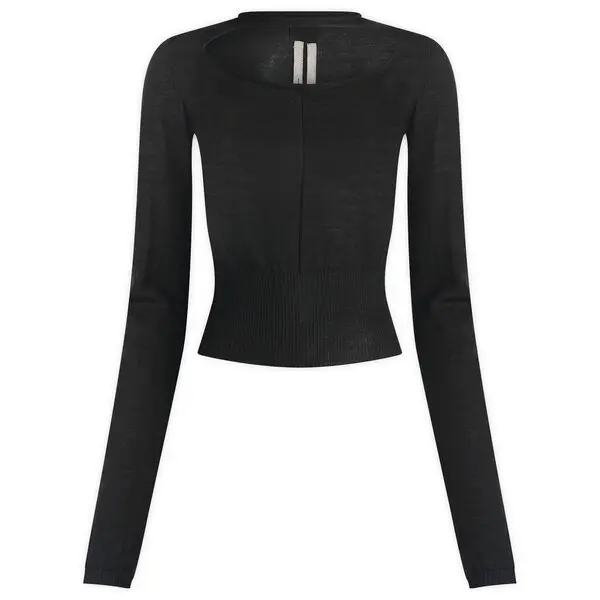 Rick Owens Cropped Pullover Top - Black