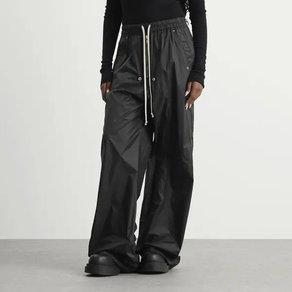 Rick Owens Geth Belas Wide Leg Trousers - Black