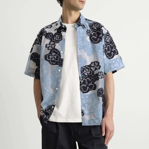 Nn07 Freddy Embroidered Short Sleeve Shirt