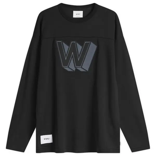 WTAPS Long Sleeve Football T-shirt - Black