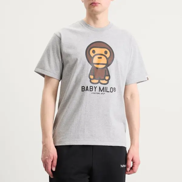 A BATHING APE Baby Milo Graphic T-shirt - Grey