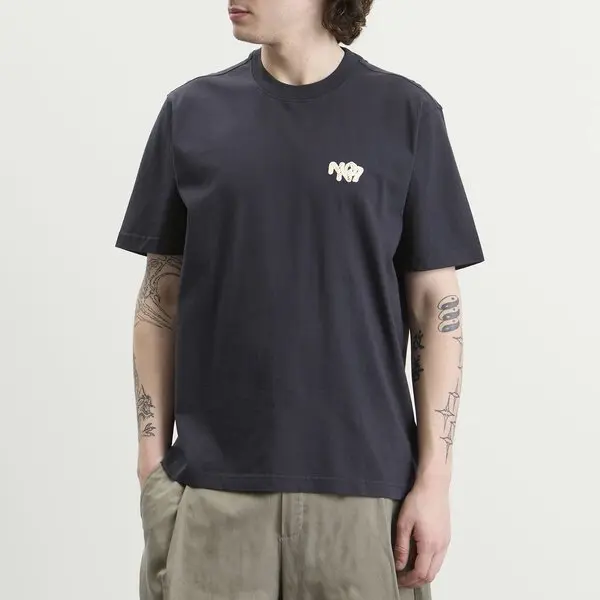 Nn07 Adam Twin Needle Embroidered T-shirt