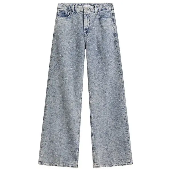 Good American Good Standard Straight Crystal Jeans - Indigo