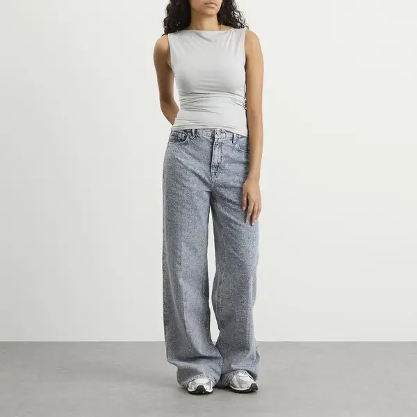 Good American Good Standard Straight Crystal Jeans