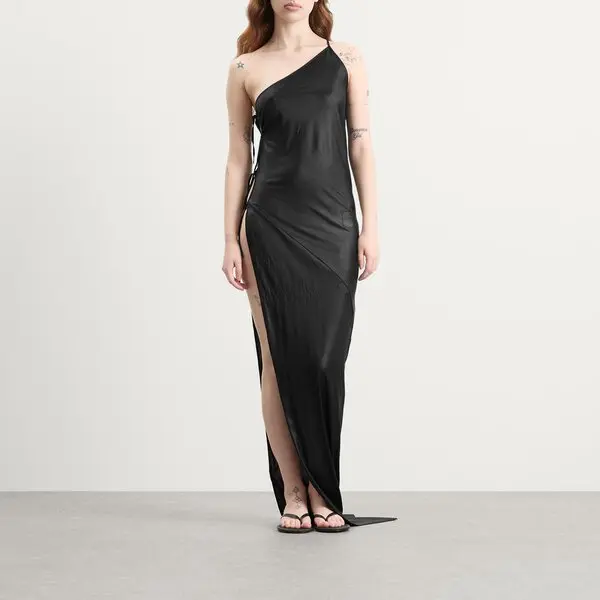 Rick Owens Asymmetrical Maxi Dress - Black