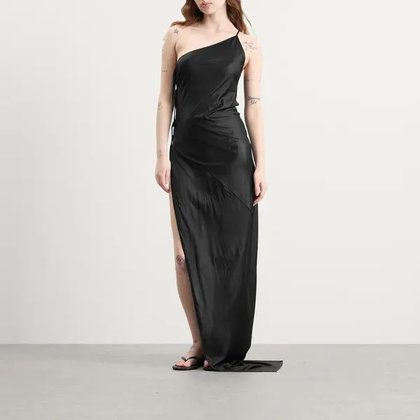 Rick Owens Asymmetrical Maxi Dress - Black