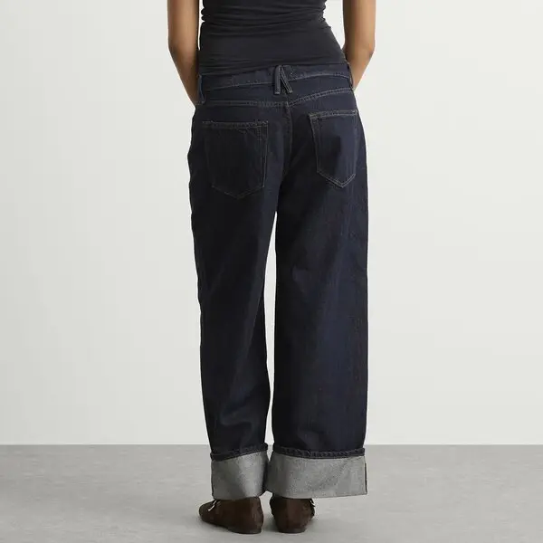 Good American Good Standard Baggy Cuffed Jeans - Indigo