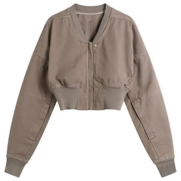 Rick Owens Cropped Flight Jacket - Dust