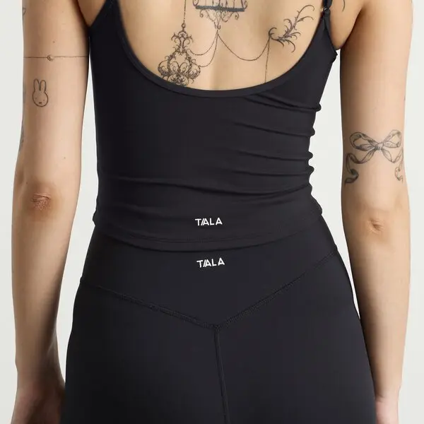 TALA Dayflex Scoop Back Vest - Shadow Black