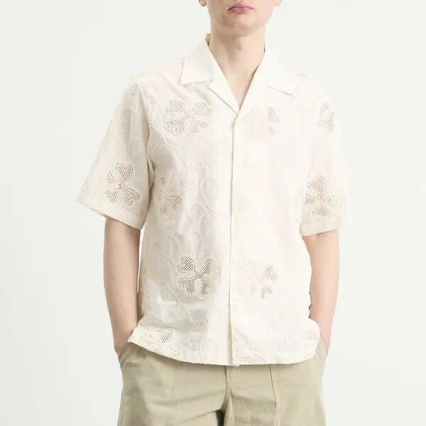 Nn07 Ben Embroidered Vacation Shirt