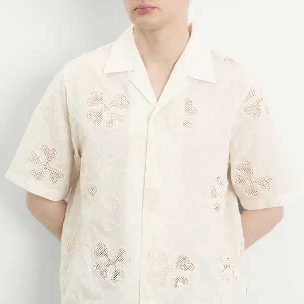 Nn07 Ben Embroidered Vacation Shirt