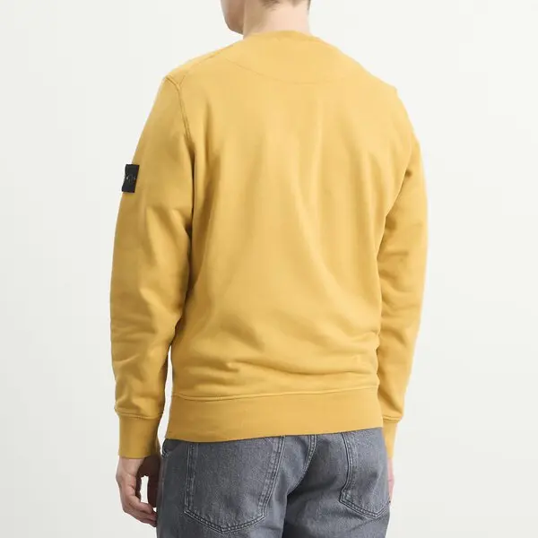 Stone Island Garment Dyed Crew Neck Sweatshirt - Mustard