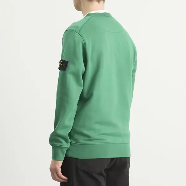 Stone Island Garment Dyed Crew Neck Sweatshirt - Malachite