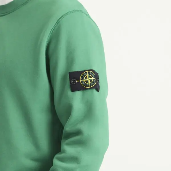 Stone Island Garment Dyed Crew Neck Sweatshirt - Malachite