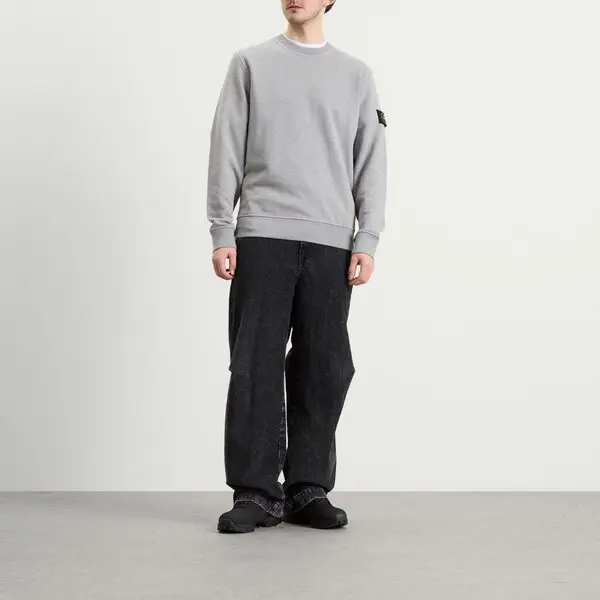 Stone Island Garment Dyed Crew Neck Sweatshirt